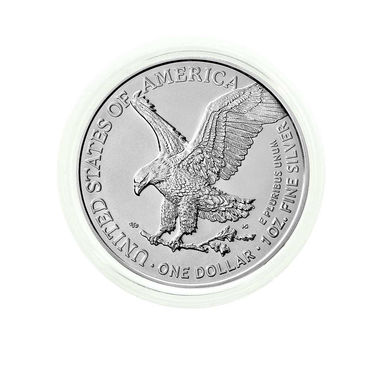 2025 American Silver Eagle .999 Fine Silver in Direct Fit Air Tite with our Smyrnacoin Certificate of Authenticity Dollar Uncirculated US Mint