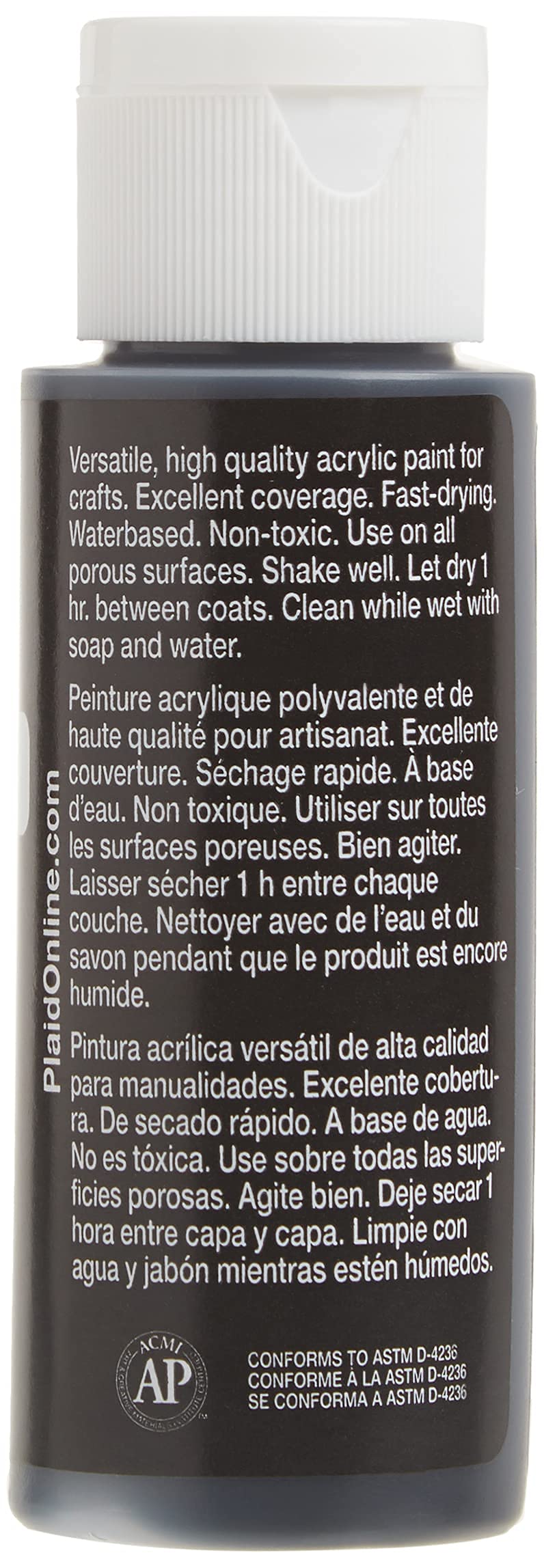 Apple Barrel Acrylic Paint in Assorted Colors (2 Ounce), 20504 Black