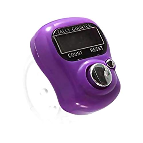 Miaomiaogo Hand Held Useful Digital Display Knitting Crochet Amigurumi Purple/Green Stich Row Tally Counter