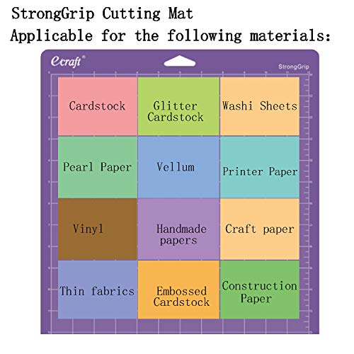 Ecraft Cutting Mat for Cricut Explore One/Air/Air 2 Maker(StrongGrip/StandardGrip/LightGrip,12X24inch 3 pack) Variety Adhesive Quilting Cut Mats Replacement for Crafts、Sewing and All Arts.