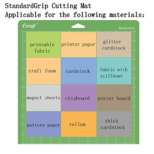 Ecraft Cutting Mat for Cricut Explore One/Air/Air 2 Maker(StrongGrip/StandardGrip/LightGrip,12X24inch 3 pack) Variety Adhesive Quilting Cut Mats Replacement for Crafts、Sewing and All Arts.