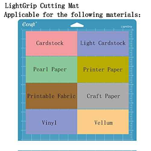 Ecraft Cutting Mat for Cricut Explore One/Air/Air 2 Maker(StrongGrip/StandardGrip/LightGrip,12X24inch 3 pack) Variety Adhesive Quilting Cut Mats Replacement for Crafts、Sewing and All Arts.