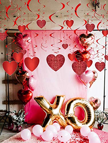 Valentine Decorations Hanging Swirls Valentines Day Decorations Wedding Anniversary Decorations Pack of 30 Hanging Heart Swirls Valentines Decorations Valentines Day Decor Valentines Day Hanging Decor