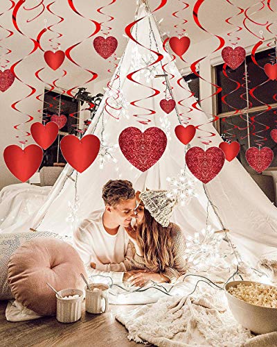 Valentine Decorations Hanging Swirls Valentines Day Decorations Wedding Anniversary Decorations Pack of 30 Hanging Heart Swirls Valentines Decorations Valentines Day Decor Valentines Day Hanging Decor