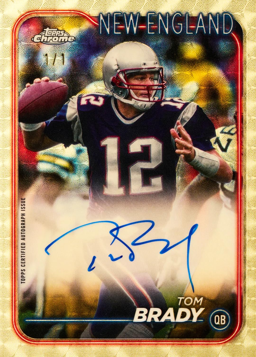 2024 Topps Chrome Football 7-Pack Trading Card Blaster Box (1 Prism Refractor Per Box)