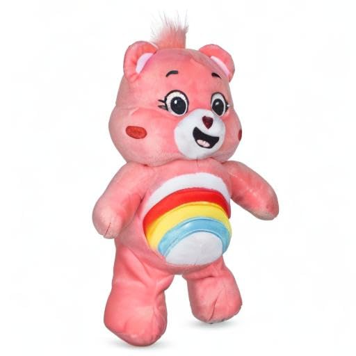 Care Bear for Pets Cheer Bear Dog Plush Squeaky Toy, 6' with Squeaker Inside and Crinkle Ears, Small, Collectible Dog Toys (FF19785)