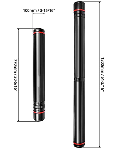 QWORK Drafting Tube, 2 Pack Poster Tube Blueprint Case, 30 5/16" - 44 1/2" Telescoping Art Tube Large Storage Tube Holder, Diameter-3 15/16", for Draft Sketch Documents