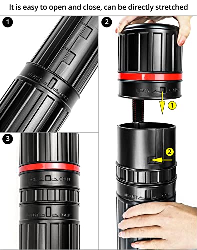 QWORK Drafting Tube, 2 Pack Poster Tube Blueprint Case, 30 5/16" - 44 1/2" Telescoping Art Tube Large Storage Tube Holder, Diameter-3 15/16", for Draft Sketch Documents