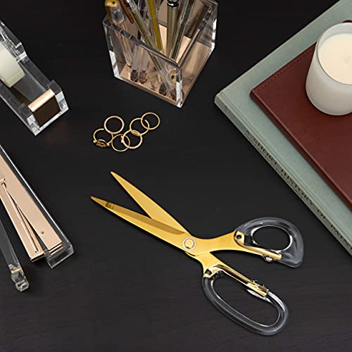 OfficeGoods Acrylic & Stainless Steel 9" Scissors - Modern Design for the Stylish Home, Office, or School - Perfect for Arts & Crafts, Scrapbooking, Fabric, & Sewing - Gold
