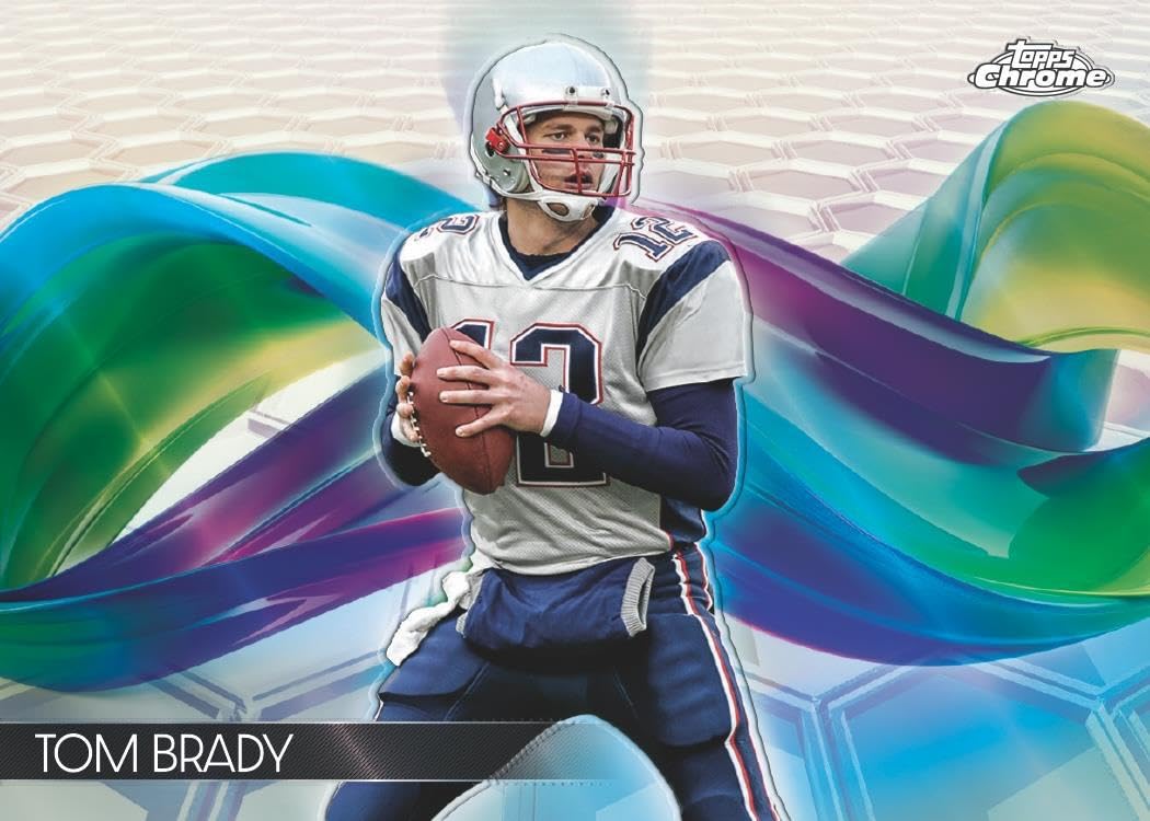 2024 Topps Chrome Football 7-Pack Trading Card Blaster Box (1 Prism Refractor Per Box)