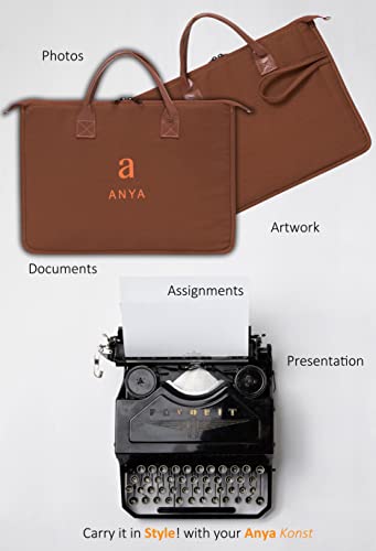 ANYA Art portfolio bag, artist carrying case, storage bag for artwork, posters with zipper and handles, light weight art bag for professionals, students KONST