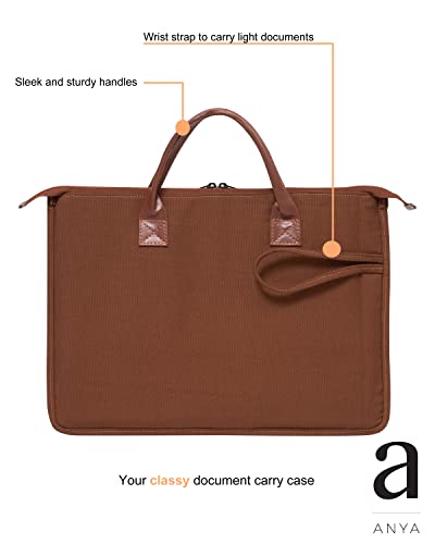 ANYA Art portfolio bag, artist carrying case, storage bag for artwork, posters with zipper and handles, light weight art bag for professionals, students KONST