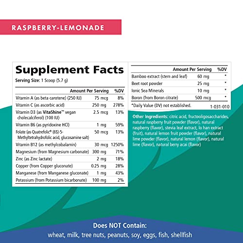 Pure Essence Labs Ionic Fizz Magnesium Plus, Anti-Stress Supplement Drink Powder, Gluten Free and Non-GMO Magnesium Powder (Raspberry Lemonade, 6.03 Ounce (Pack of 1))