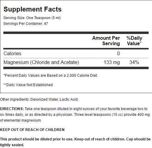 Magnesium Solution 8 Fl Oz Liquid