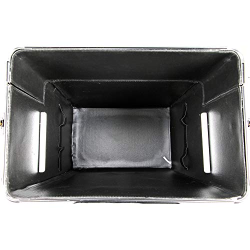 Ver Beauty 3-in-1 Professional 4 Removable Wheels Rolling Aluminum Art Craft Supplies Makeup Tattoo Artist Tool Case Organizer Easy-Slide Extendable Trays with Dividers Mirror, Black Dot