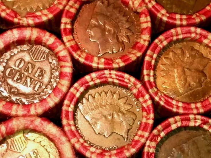 1909-1958 US Mint Wheat Penny Shot Gun Roll w/Indian Head Cent End Penny Seller Good or Better