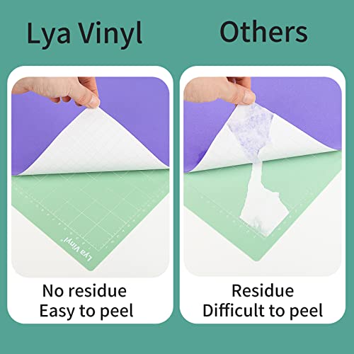 Cutting Mats for Cricut - Lya Vinyl 8 Pack Variety Cutting Mats 13x14 INCH, Cutting Mats for permanent Vinyl(StandardGrip, LightGrip, StrongGrip, FabricGrip) for Explore Air Series & Accessories