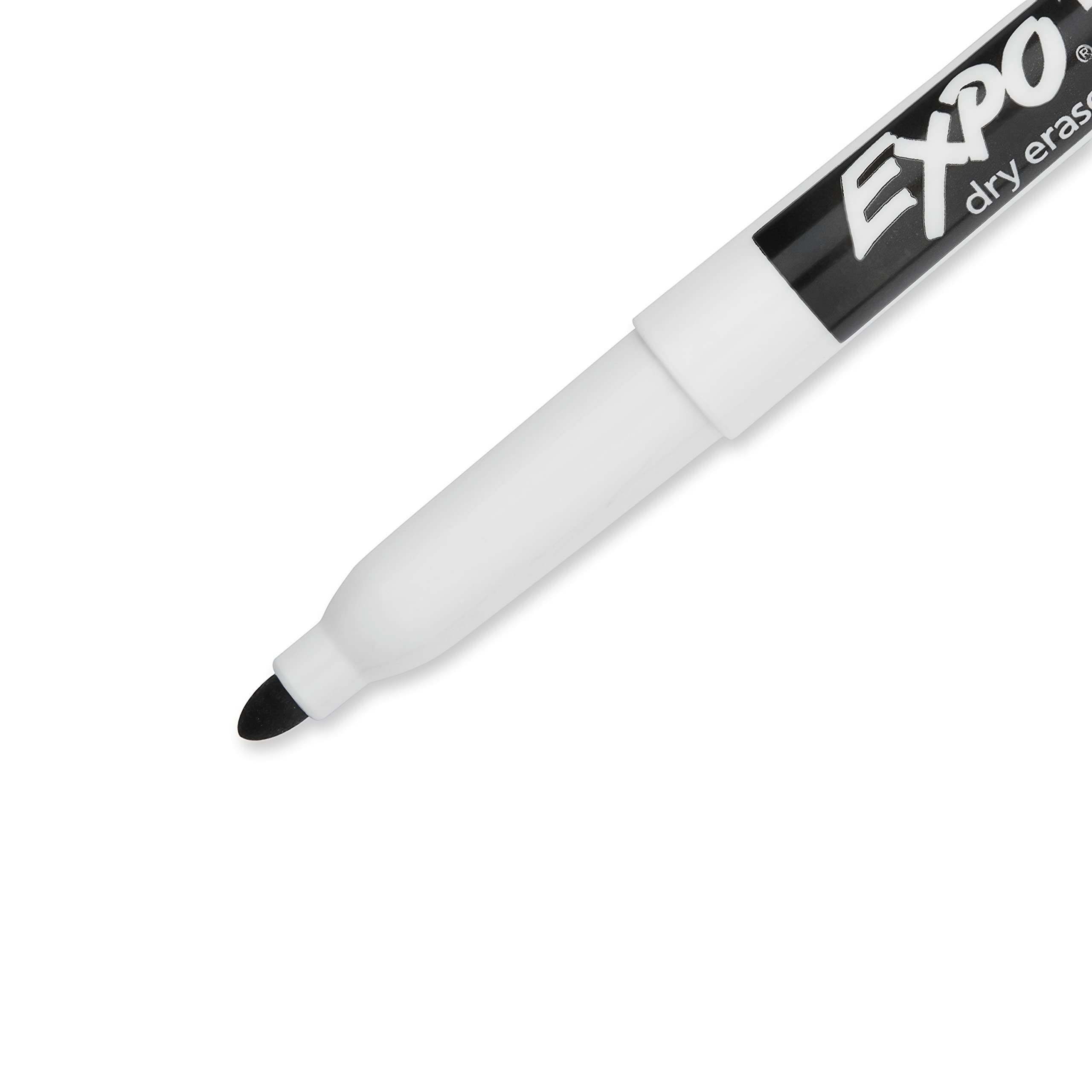 EXPO Low Odor Dry Erase Markers, Fine Tip, Black, 4 Count