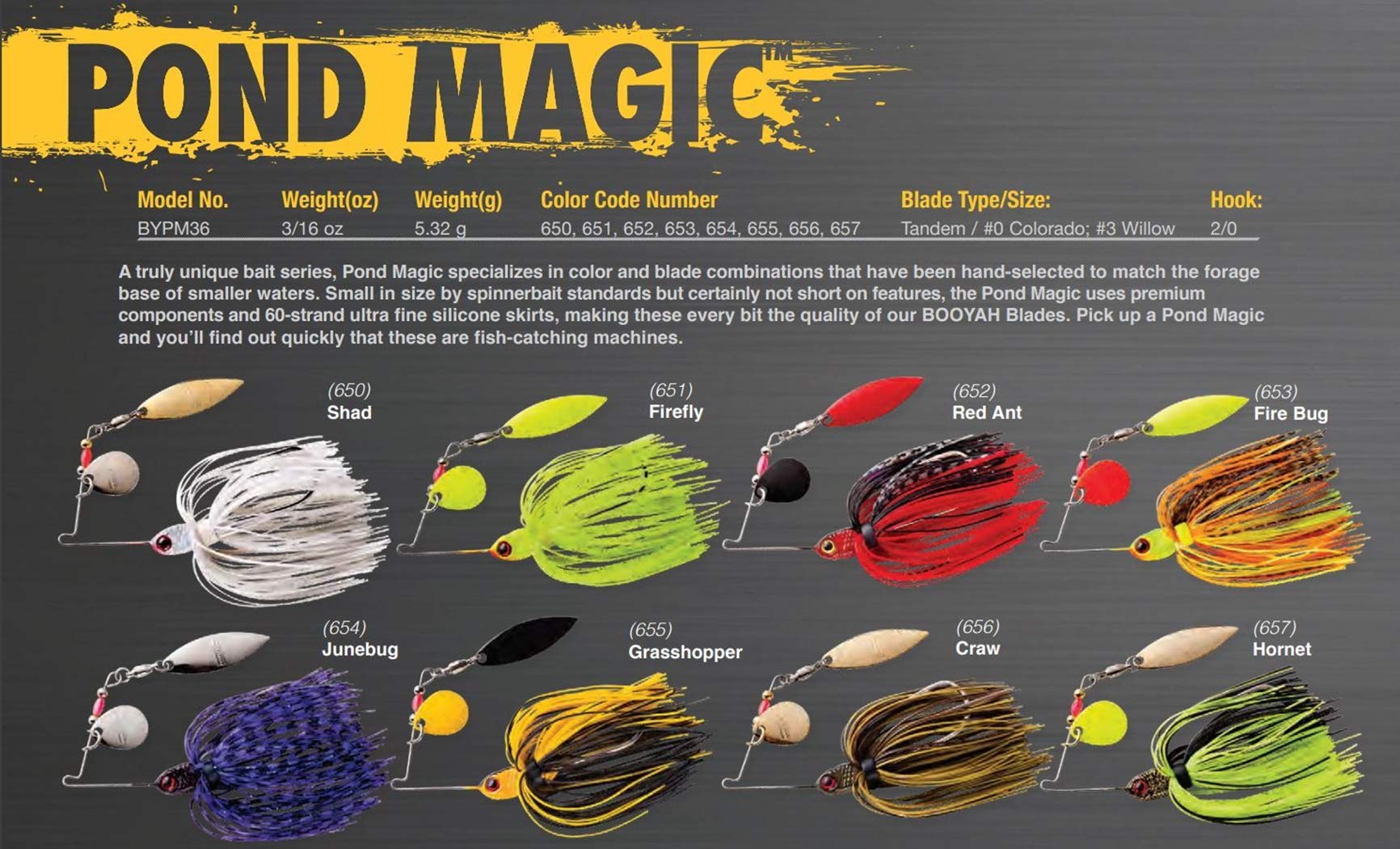 BOOYAH Pond Magic Small-Water Spinner, Fire Bug