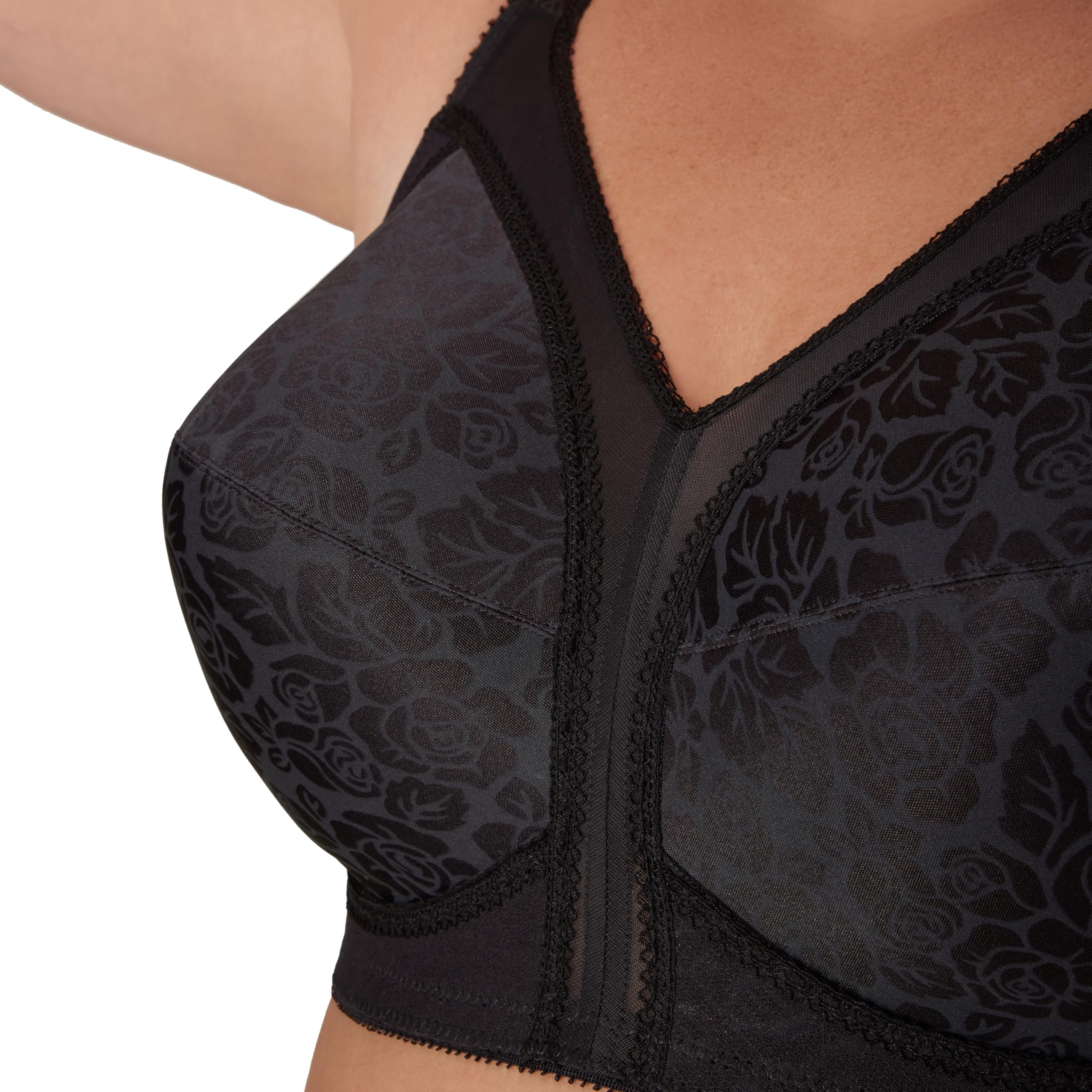 Playtex Women's 18 Hour Ultimate Shoulder Comfort Wireless Bra US4693, Black, 38DD