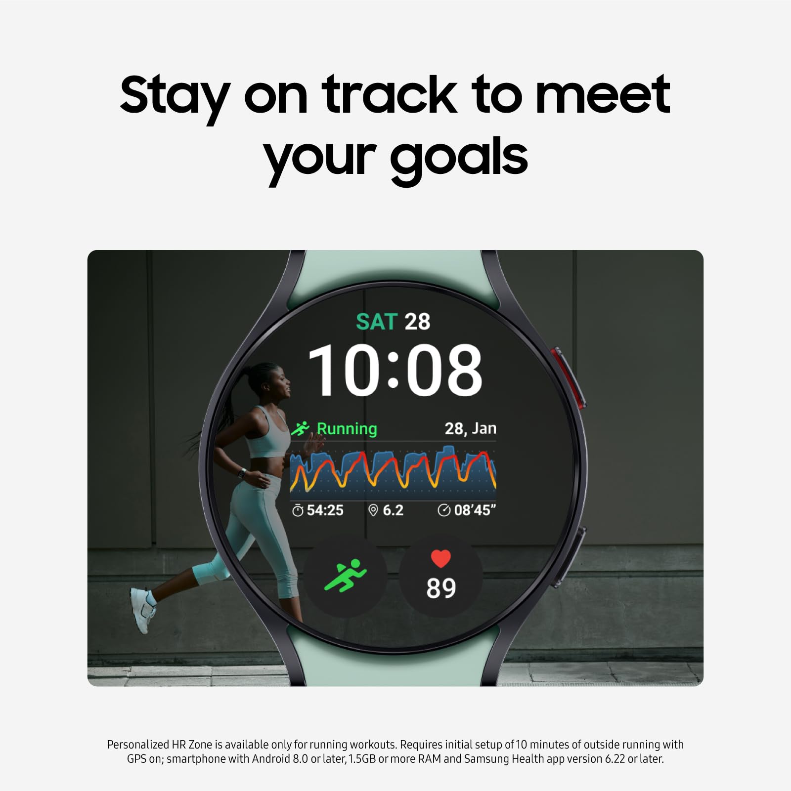 SAMSUNG Galaxy Watch 6 44mm Bluetooth Smartwatch w/ Fitness Tracker, Personalized HR Zones, Advanced Sleep Coaching, Heart Monitor, BIA Sensor, Biggest Screen, US Version, Graphite (Renewed)