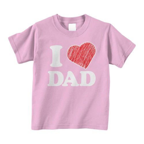 Threadrock Little Boys' I Love Dad Toddler T-Shirt 2T Pink