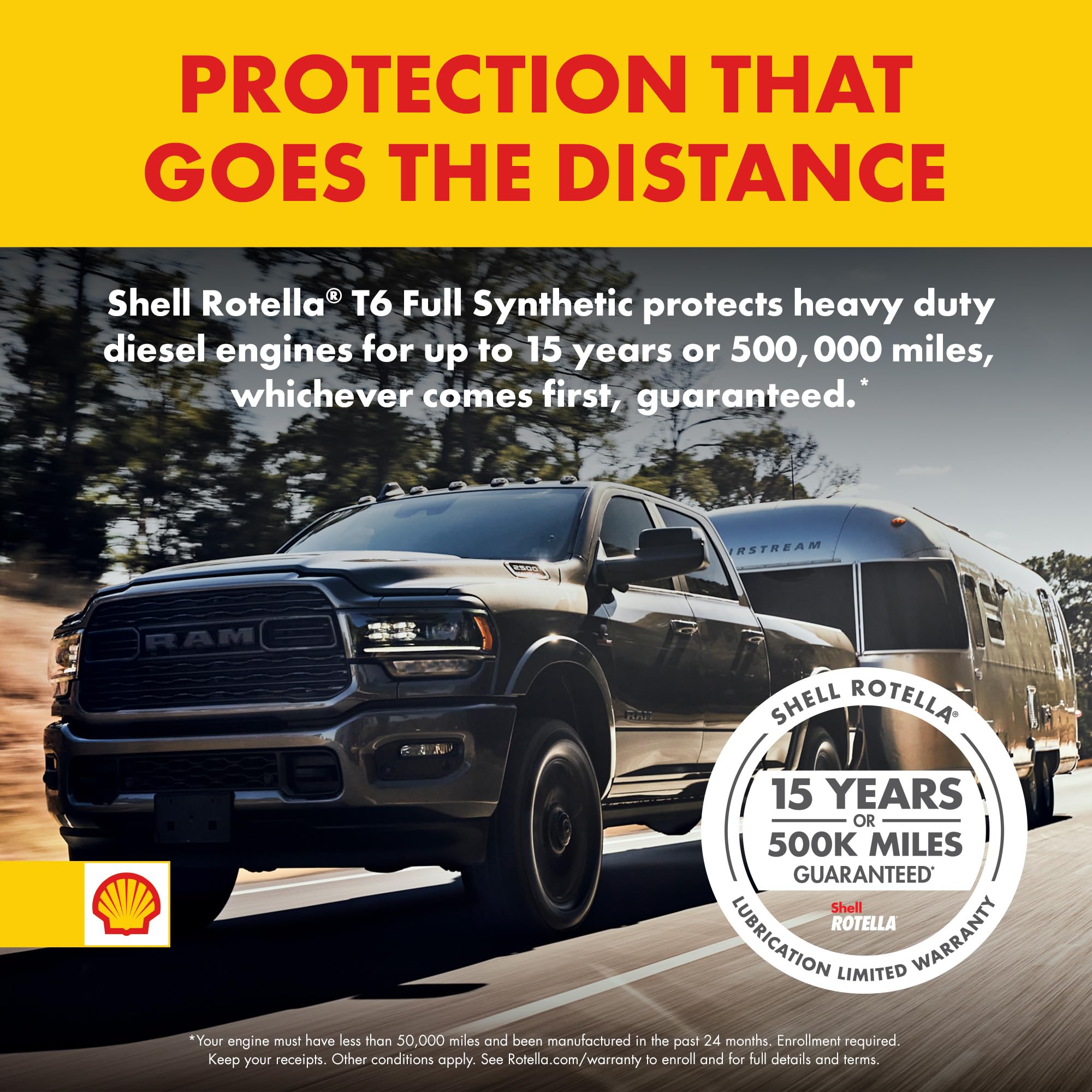 Shell Rotella T6 Full Synthetic 5W-40 Motor Oil, 1 Gallon (3 Pack)
