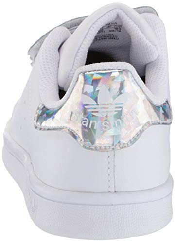 adidas Originals Kids Stan Smith Sneaker, White/White/Black, 9 US Unisex Toddler