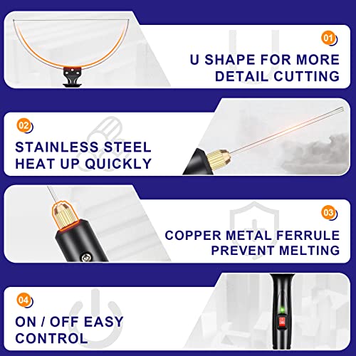 GOCHANGE 3 in 1 Foam Cutter Electric Cutting Machine Pen Tools Kit, 100-240V /18W Styrofoam Cutting Pen with Electronic Voltage Transformer Adaptor