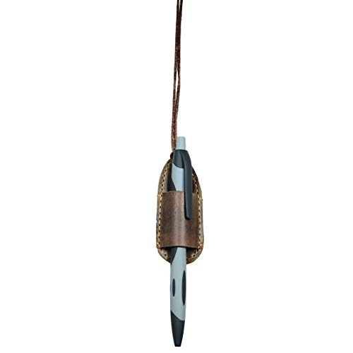 Hide & Drink, Leather_Lanyard Pen Holder, School & Office Supplies, Bookworm Accessories, Handmade Includes 101 Year Warranty :: Bourbon Brown