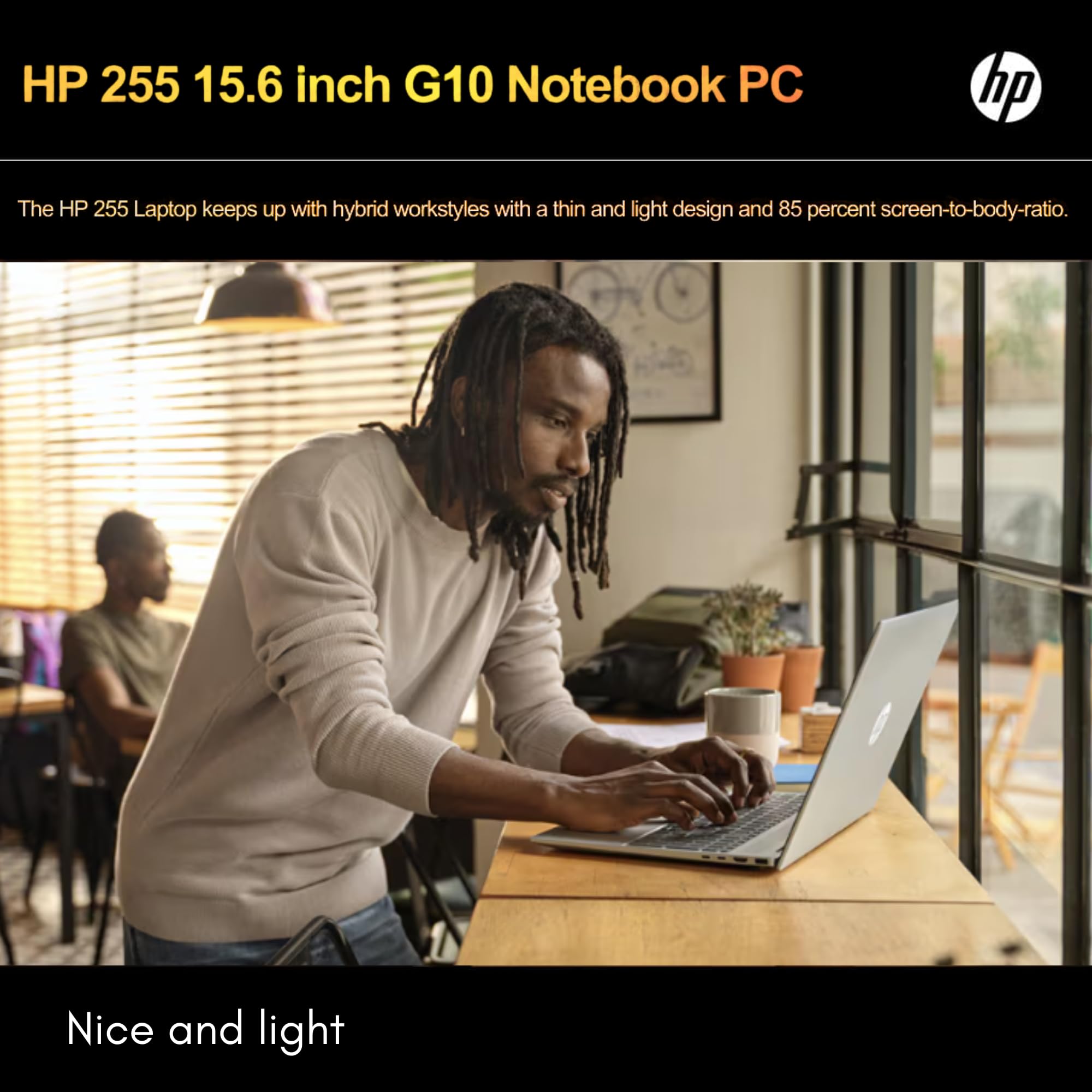 HP 255 G10 Laptop for Home or Work, 16GB RAM, 1TB SSD, 15.6" Full HD, Ryzen 3 7330U (Beat Intel i5-1135G7), HDMI, USB-C, Windows 11 Pro, Business and Fun Ready