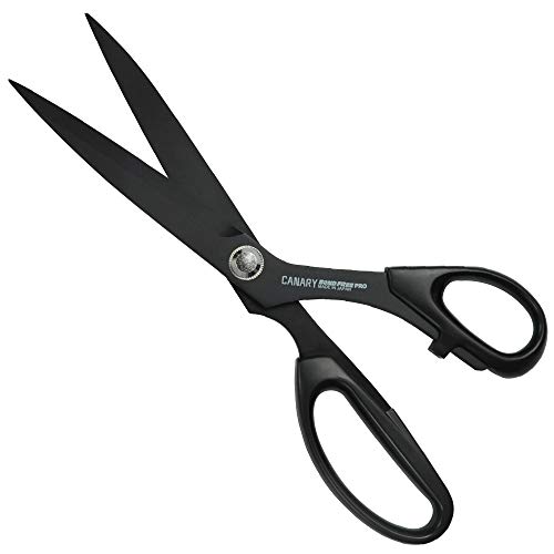 CANARY Japanese Sewing Scissors for Fabric Cutting 10.5 Inch, Black Scissors Heavy Duty All Purpose Scissors, Japanese Stainless Steel Nonstick Coating, Made in JAPAN, Black (SE-265F)