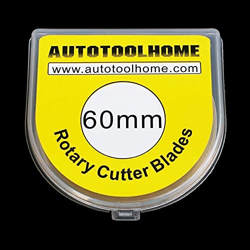 AUTOTOOLHOME Titanium Rotary Cutter Blades 60mm 10 Pack Replacement Quilting Scrapbooking Sewing Arts Crafts Farbric Paper Cutting Tool