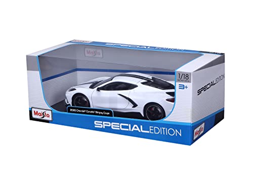 Maisto del 2020 Chevrolet Corvette Stingray Coupe (High Wing) 1/18 Scale (31455B), Blue