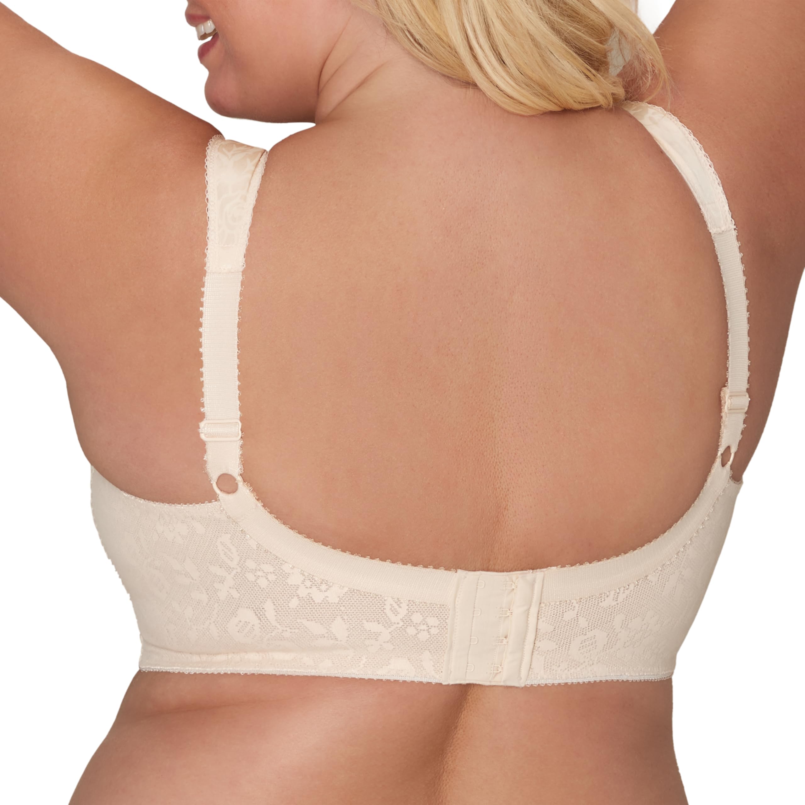 PLAYTEX Womens 18 Hour Comfort-strap Wireless Bra, Full-coverage With 4-way Trusupport, Single & 2-pack Bras, Natural Beige, 36C US