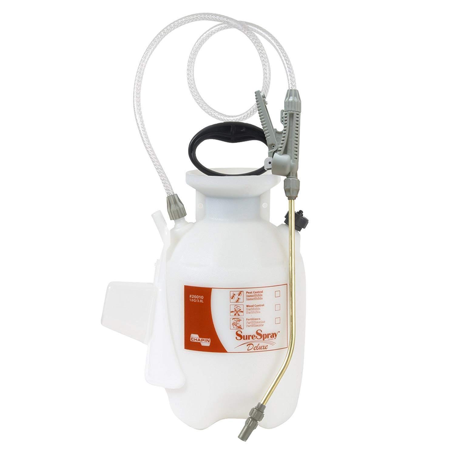 Chapin International SureSpray Sprayer for Fertilizer, Herbicides and Pesticides 26010 1-Gallon Deluxe S, 1 Gallon, Yellow/Black