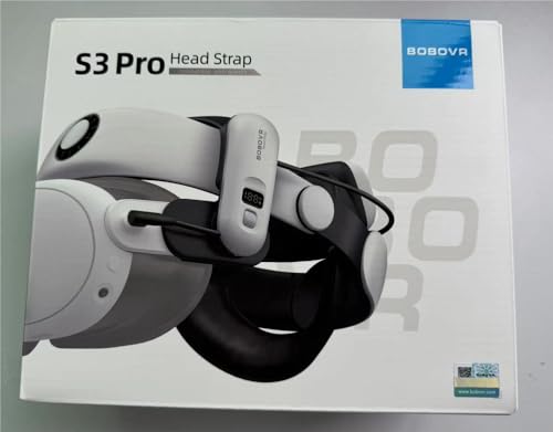 BOBOVR S3 Pro Battery Strap Accessories,Head Air Cooling System and 10000mah Hot-swappable Battery Pack,Compatible with Meta Quest 3/Quest 3S
