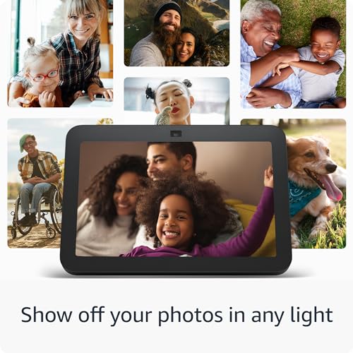 Amazon Echo Show 8 (newest model), With Spatial Audio, Smart Home Hub, and Alexa, Glacier White