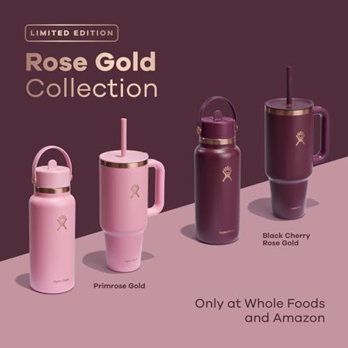 Hydro Flask 32 Oz Wide Flex Straw Cap Primrose Gold