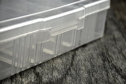 SE 14 Compartment Translucent Plastic Storage Container with Adjustable Sections - 87065DB