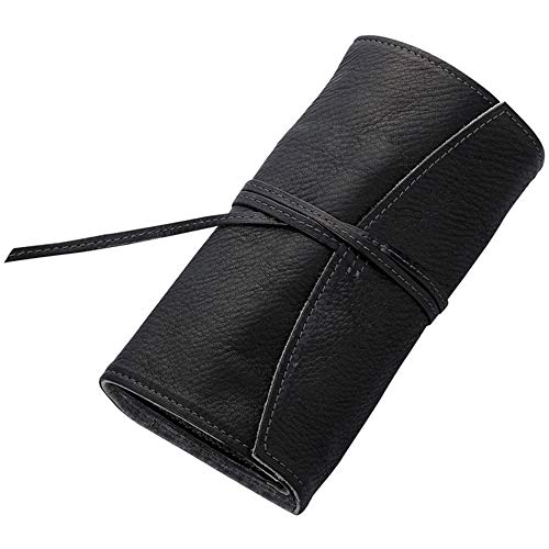 Zipper roll type pen case Pensemble Black PSRF5-01-B