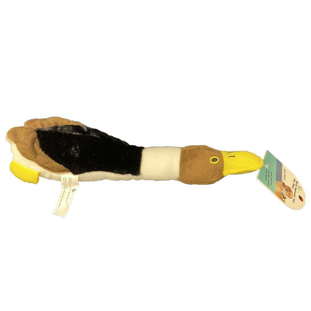 Pettrends Plush Squeaky Toy for Dogs - Mallard Duck ~ Fun Toy to Chase, Catch and Chew ~ Approx. 14" Long