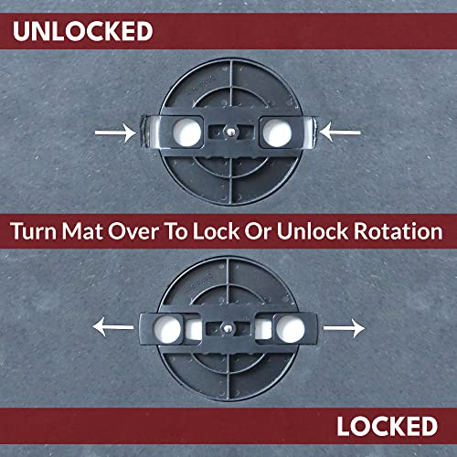 Madam Sew Self Healing Cutting Mat, 12x12 Rotating Cutting Mat for Quilting, Sewing and Crafts Features 360 Degree Rotation, Lockable Non-Slip Base and Accurate Grid and Bias Lines for Precise Cuts