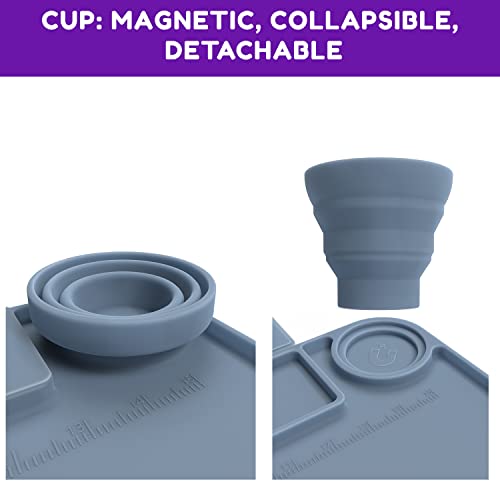 Silicone Craft Mat Silicone Art Mat with Cup Silicone Mats for Crafts - Craft Silicone Mat Silicone Painting Mat - Thick Large Silicone Artist Mat with Cup and Raised Edge for Painting (17.7"x13.7")