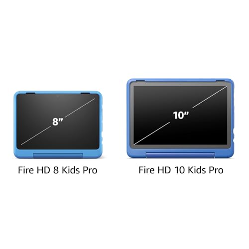New Amazon Fire HD 8 Kids Pro tablet, ages 6-12. Bright 8" HD screen, includes ad-free content, parental controls, 13-hr battery, slim case for older kids, 32GB, Hello Teal, (2024 release)