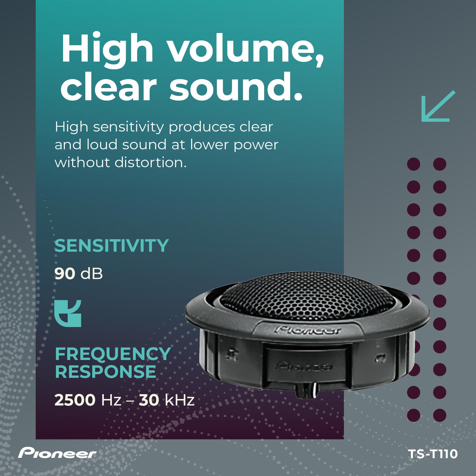Pioneer TST110 TS-T110 7/8-Inch Component Tweeter