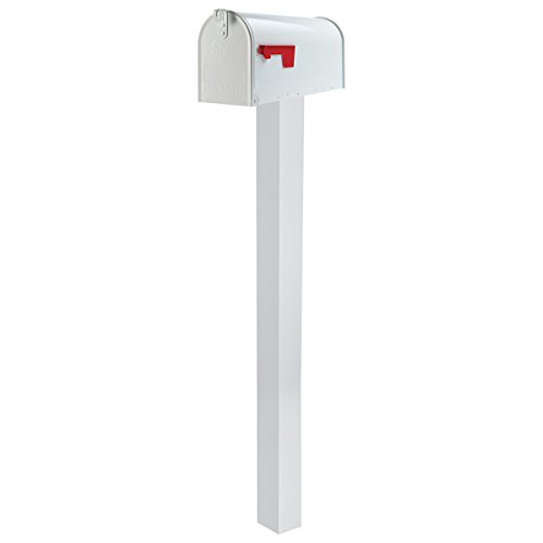 Gibraltar Mailboxes Elite Medium Capacity Galvanized Steel White, Post-Mount Mailbox, E1100W00