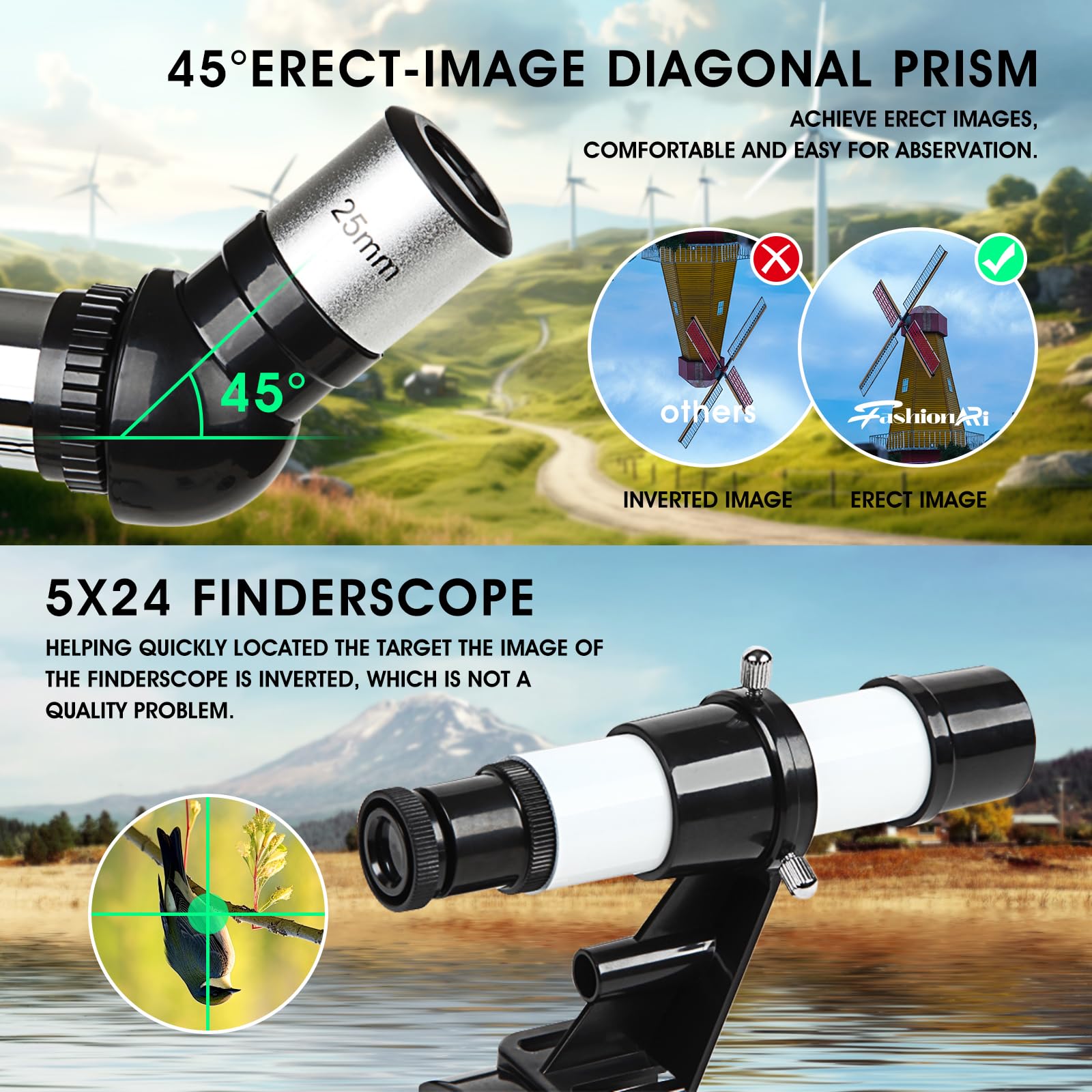 Telescope for Kids Adults Beginners,70mm Aperture 400mm Focal Length Telescopio for Astronomy, Multi Coated Travel Refractor Astronomical Telescopes with Wireless Remote