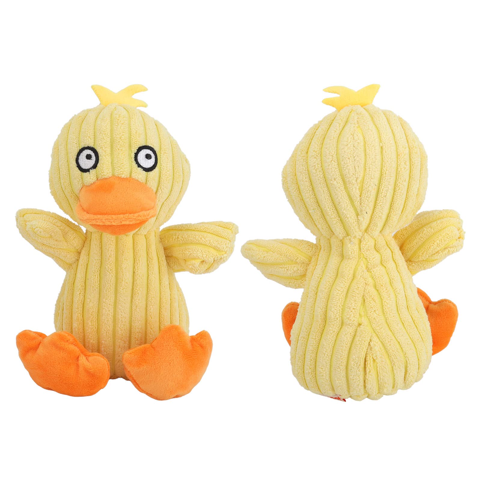 Zerodis Plush Dog Duck Toy, Cute Little Yellow Duck Relieves Boredom Puppy Toy Squeaky for Small Medium Dogs