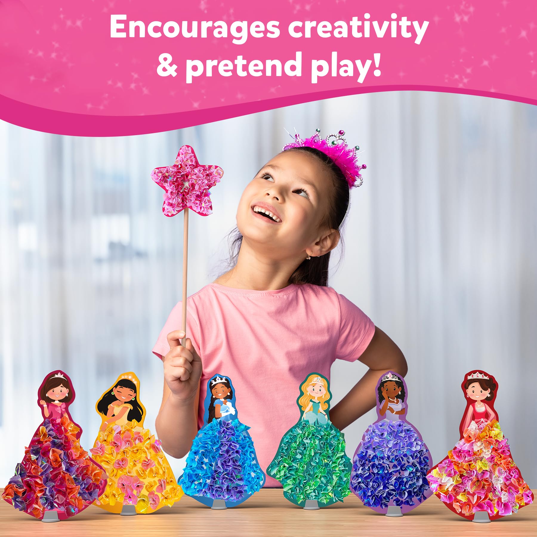Skillmatics Poke-in Art - Magical Princesses, Easter Basket Stuffers, Mess-Free Fun for Kids, DIY Craft Kits, Creative Activity, Gifts for Girls & Boys Ages 4, 5, 6, 7, 8, 9